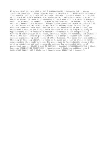 A case study on acute renal failure | PPTX