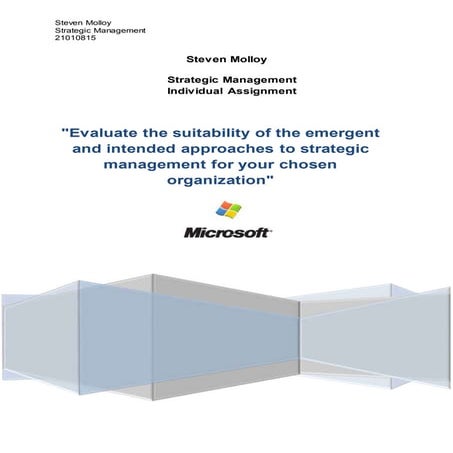 Strategic Management Individual Assignment-2 | DOCX