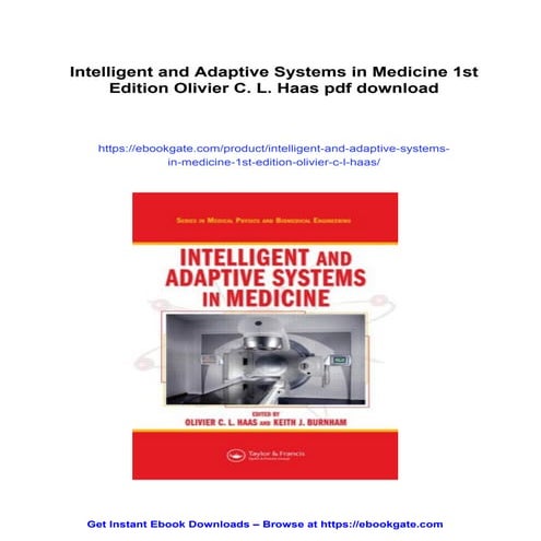 Intelligent and Adaptive Systems in Medicine 1st Edition Olivier C. L. Haas | PDF
