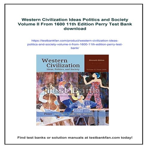 Western Civilization Ideas Politics and Society Volume II From 1600 ...