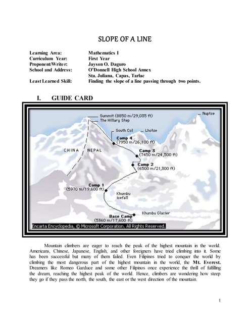 Motion And Slope | PPT