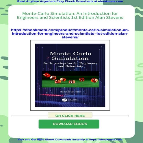 Monte-Carlo Simulation: An Introduction for Engineers and Scientists 1st Edition Alan Stevens | PDF