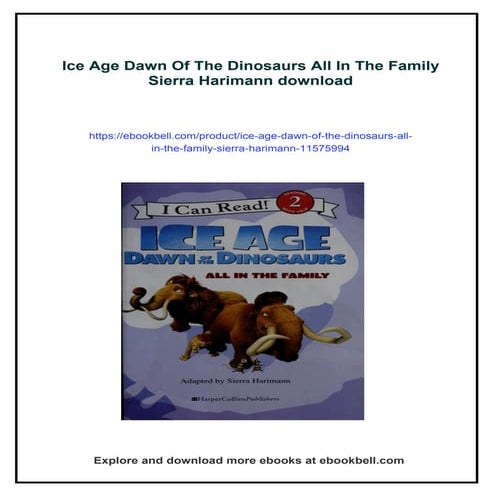Ice Age Dawn Of The Dinosaurs All In The Family Sierra Harimann | PDF