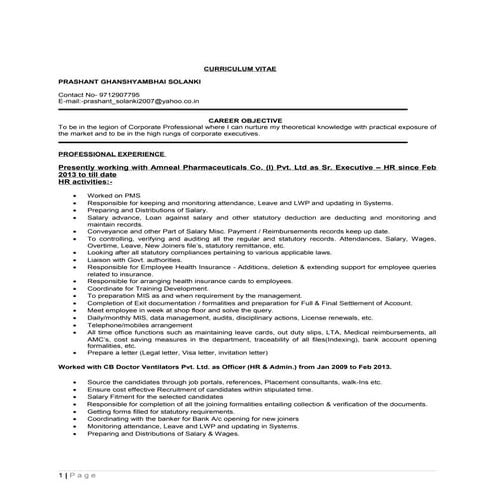 Resume - Prashant1 | DOC