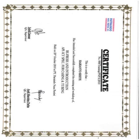 10. Certificate API 5CT for Casing Tubing | PDF