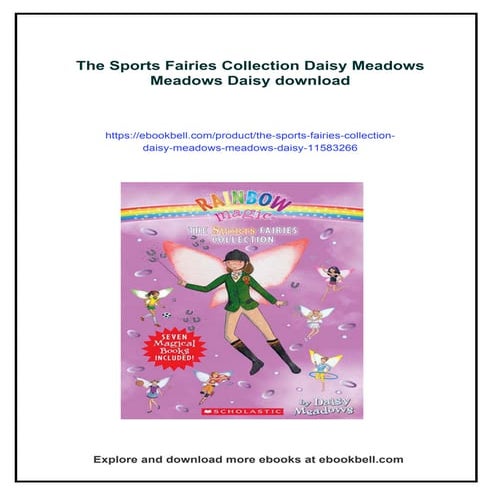 The Sports Fairies Collection Daisy Meadows Meadows Daisy | PDF