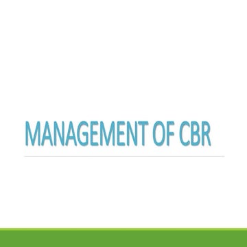 Principles of CBR, Difference between IBR & CBR | PPTX