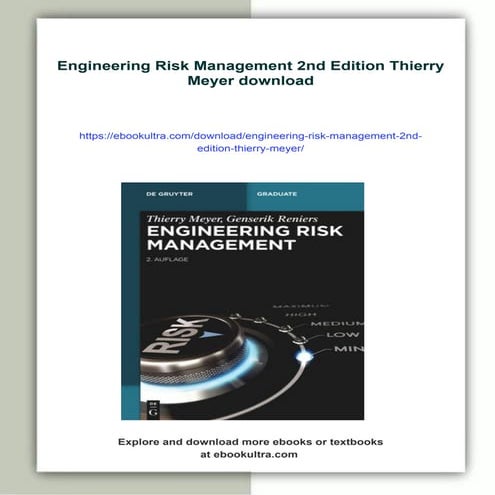 Engineering Risk Management 2nd Edition Thierry Meyer | PDF
