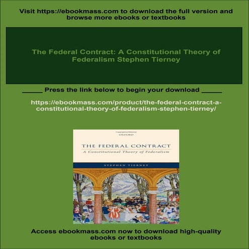 The Federal Contract: A Constitutional Theory of Federalism Stephen ...