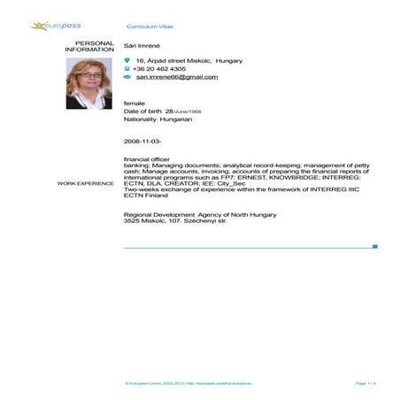 Kosa Peter Zsigmond English CV Leader | PDF