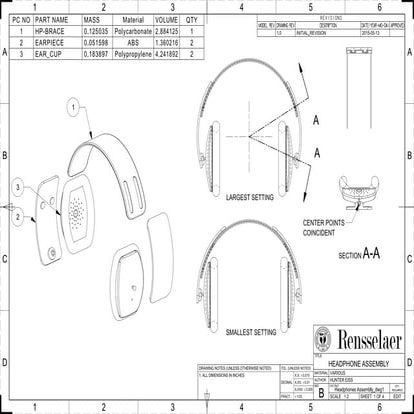 Hunter_Headphones Assembly_dwg1 | PDF