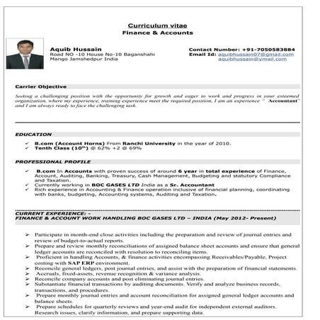 Aquib__Accounatnt_Cv (1) | PDF