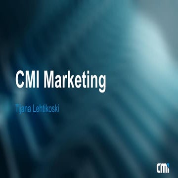 CMI Presentation Linkedin2 | PDF