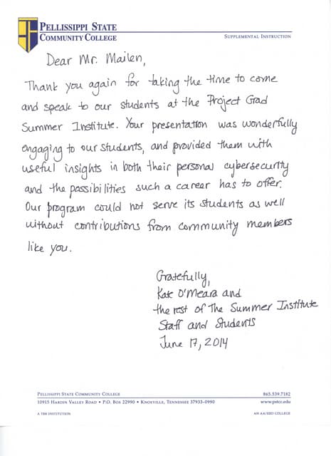 ITT Letter Deanna Slusher | PDF