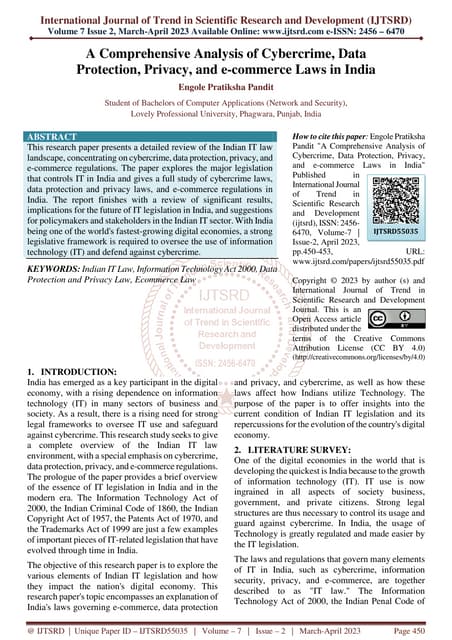 Cyber Law And Ethics | PPT