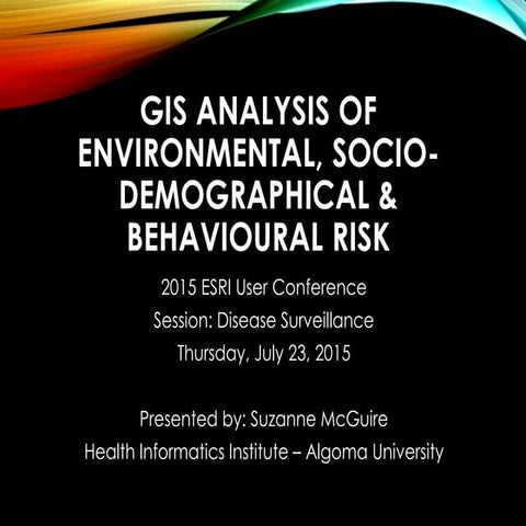 ESRI user conference presentation | PPTX