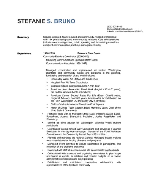 Amy Brooks Resume powerpoint | PPTX | Non-Profit Organizations | Industries