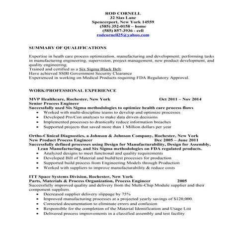 Rod Cornell ResumeA2 | DOC