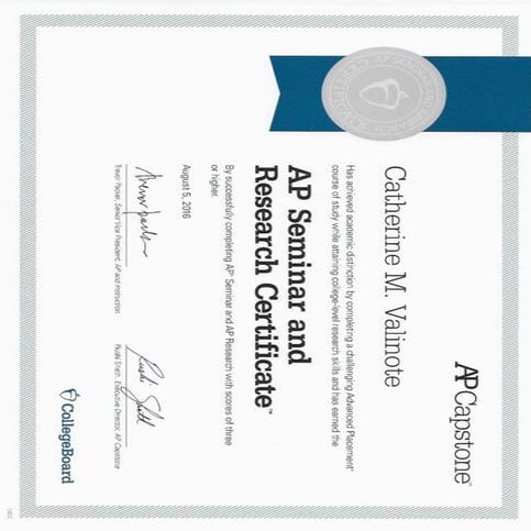 AP Capstone Research Certificate | PDF