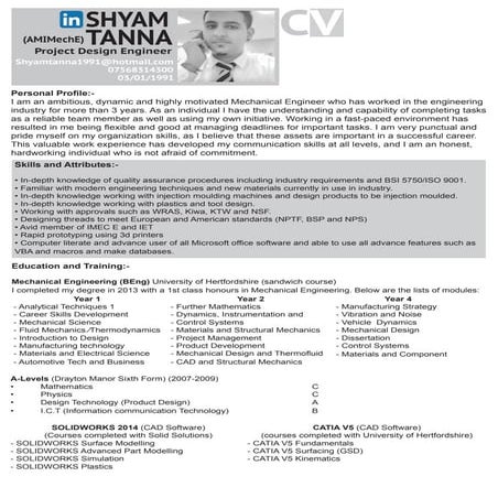 2 CV Shyam Tanna | PDF