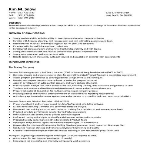 Snow Resume | PDF