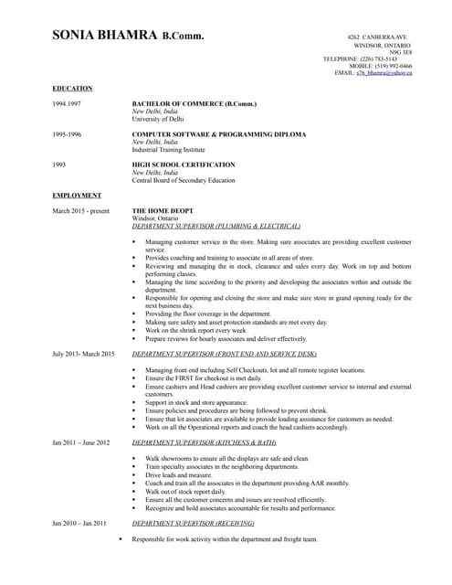 SAMPLE RESUME | PDF