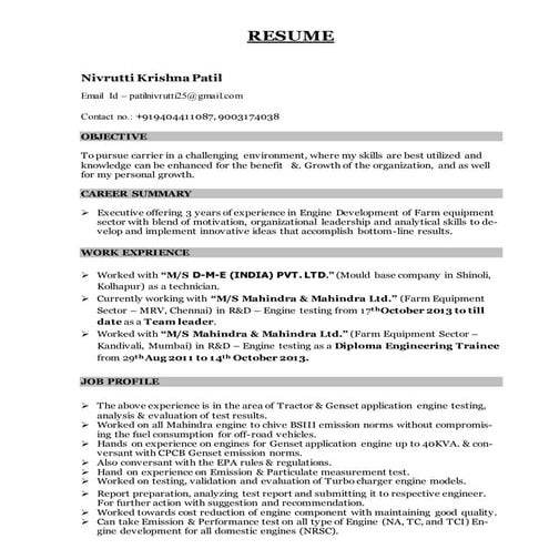 Nivrutti patil | DOCX