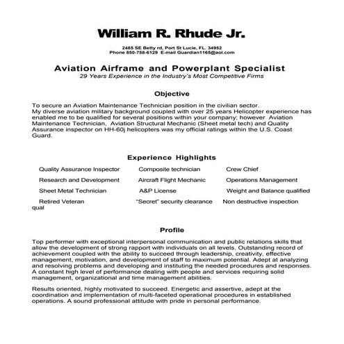 Aviation Resume 12:15:15 | PDF