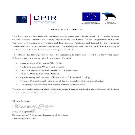 Letter of Participation | PDF