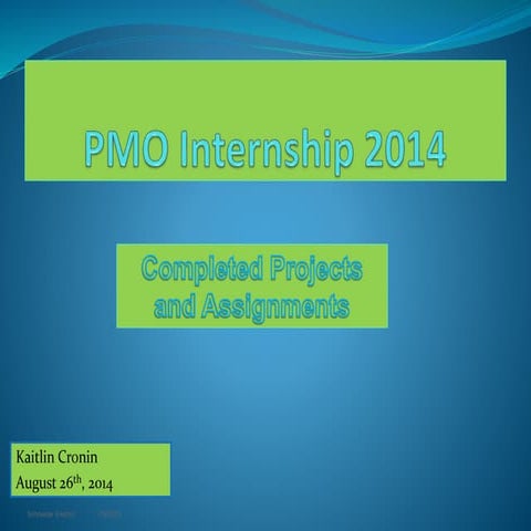 PMO Internship Final Presentation8.26