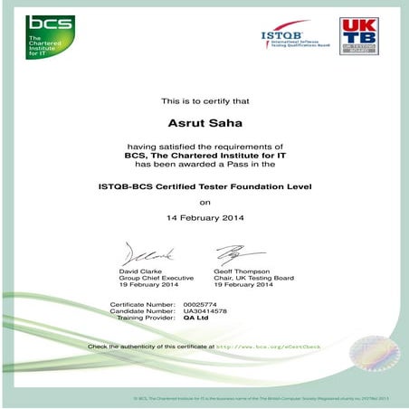 ISEB Certificate | PDF