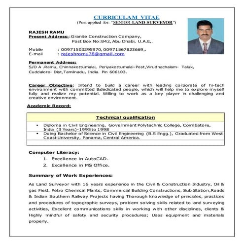 RAJESH RAMU CV | DOCX