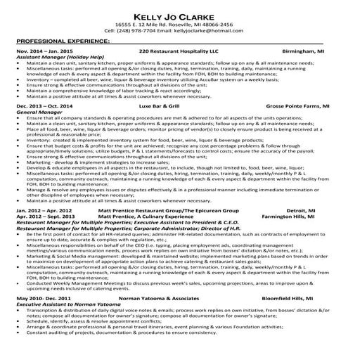 Kelly Jo Clarke Resume - 2015 | PDF