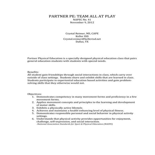 General-Program-Evaluation-Adapted-Physical-Education-for-the ...