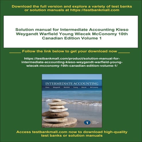 Solution Manual For Intermediate Accounting Kieso Weygandt Warfield