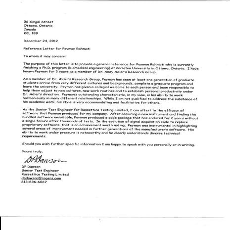 Peyman reference letter0001-1 | PDF