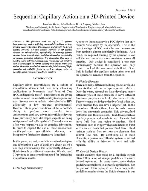 Optimizing Capillary Nozzles Poster | PPTX | Physics | Science