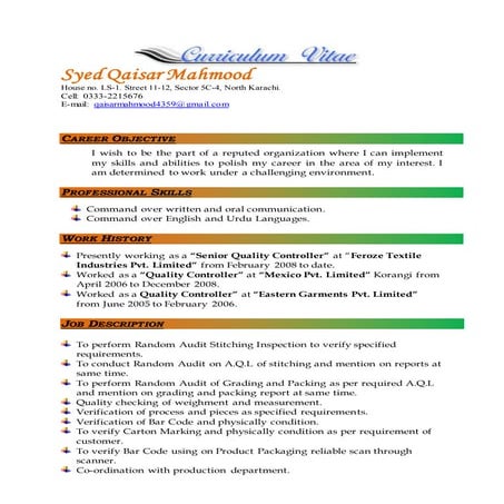 QAISAR CV | DOCX