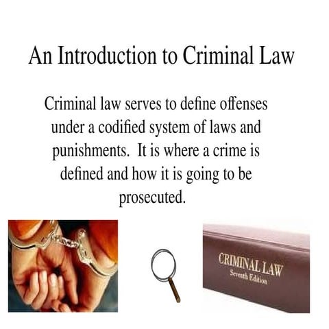 Criminal law in canada, history,introduction, overview | PPT
