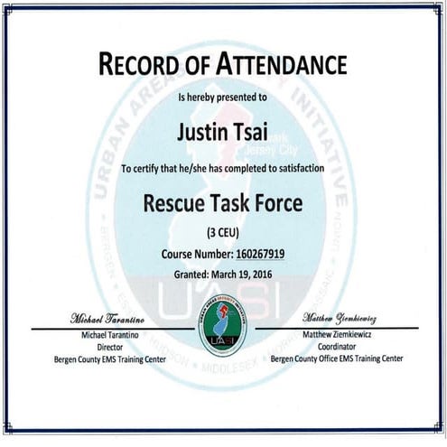 UASI Rescue Task Force Cert | PDF