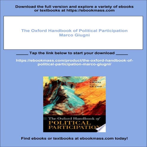 The Oxford Handbook of Political Participation Marco Giugni | PDF