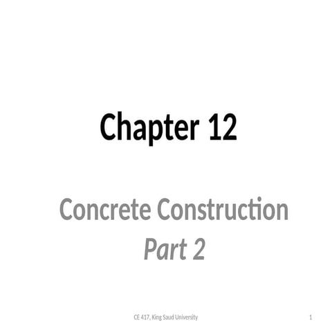 Finishing process of concrete | PDF