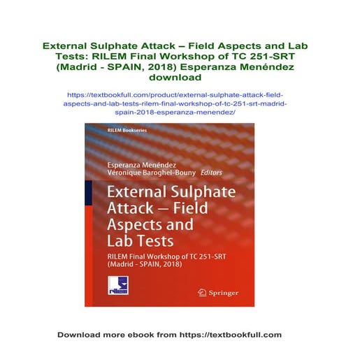 External Sulphate Attack – Field Aspects and Lab Tests: RILEM Final ...