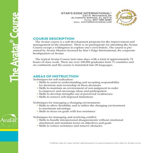 AvatarCourseLtr_eng (1) | PDF