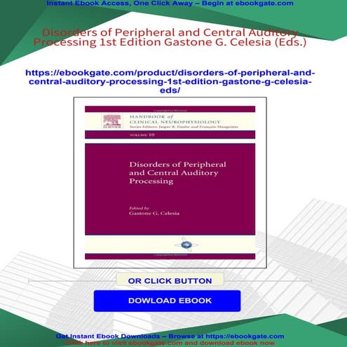 Disorders of Peripheral and Central Auditory Processing 1st Edition ...