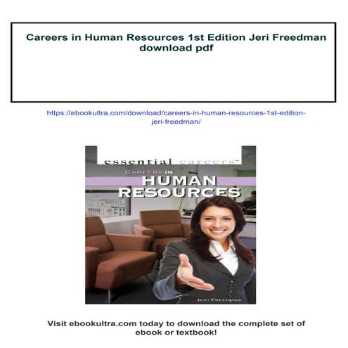 Careers in Human Resources 1st Edition Jeri Freedman | PDF