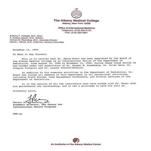 letter from AMC | PDF