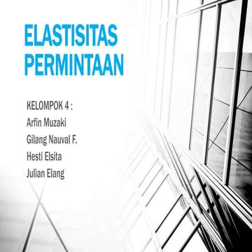 ELASTISITAS PERMINTAAN | PPTX