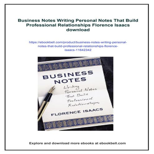 Business Notes Writing Personal Notes That Build Professional ...