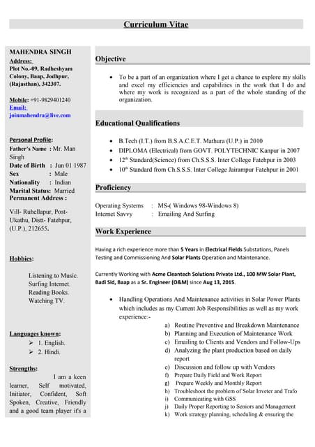 MITHUN PATEL( CV ) | PDF